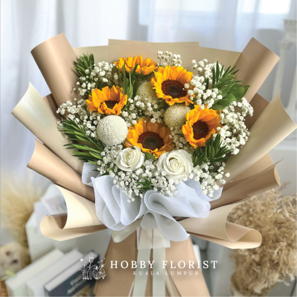 Marley | Elegant Sunflower Bouquet Malaysia - Hobby Florist KL