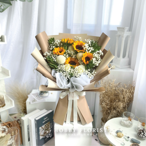 Marley | Elegant Sunflower Bouquet Malaysia - Hobby Florist KL