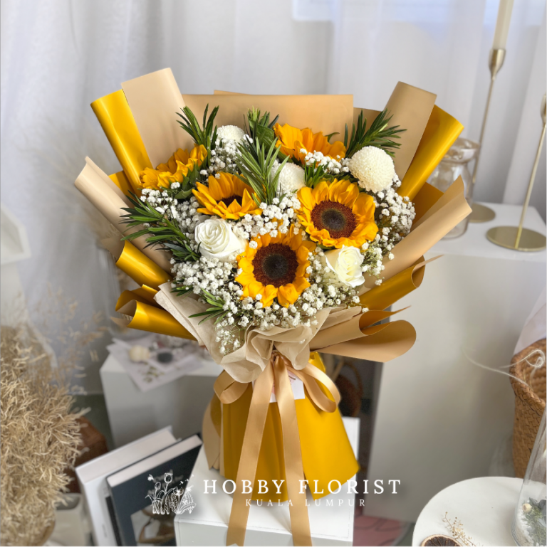 Marley | Elegant Sunflower Bouquet Malaysia - Hobby Florist KL