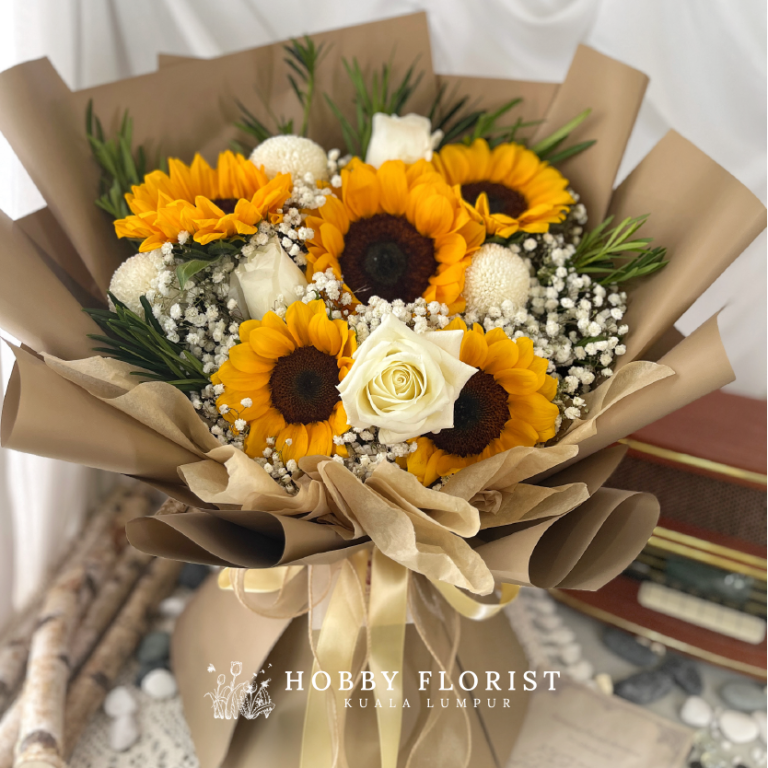 Marley | Elegant Sunflower Bouquet Malaysia - Hobby Florist KL