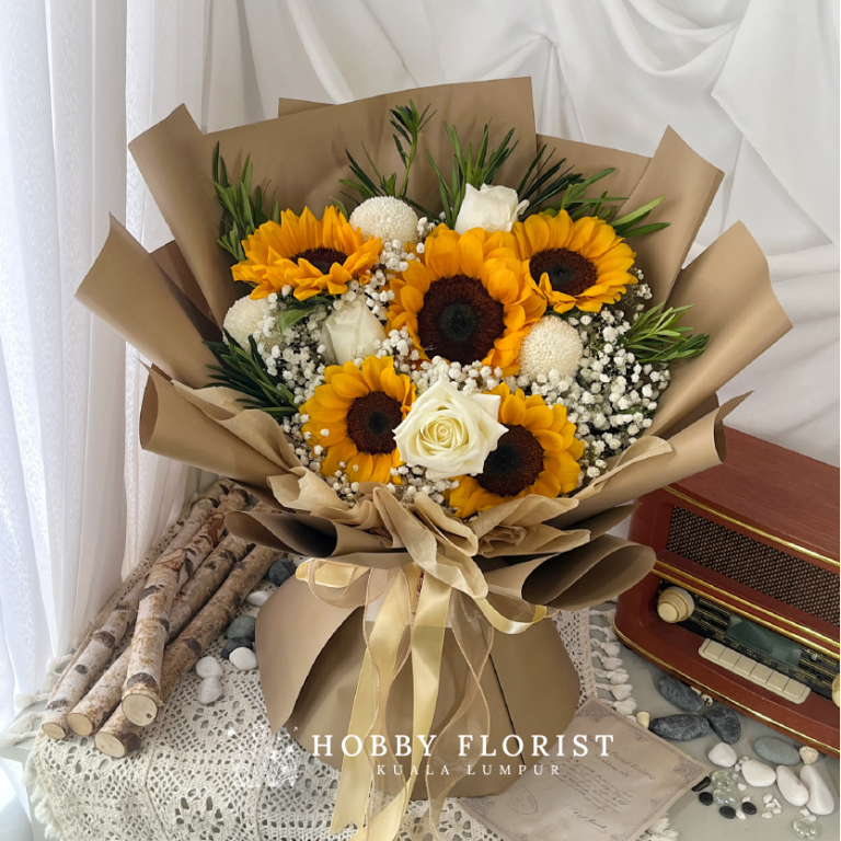 Marley | Elegant Sunflower Bouquet Malaysia - Hobby Florist KL