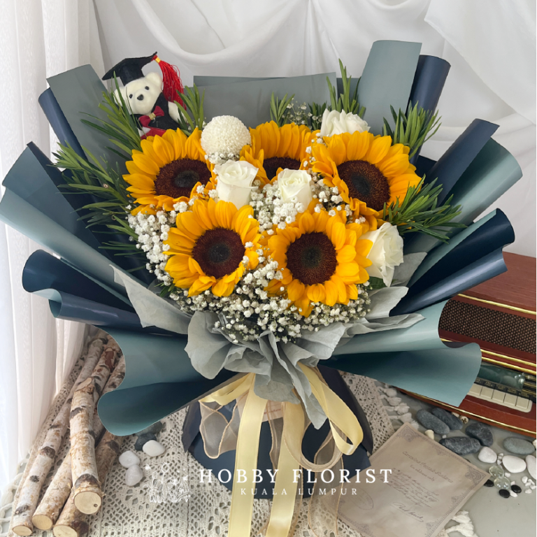 Marley | Elegant Sunflower Bouquet Malaysia - Hobby Florist KL