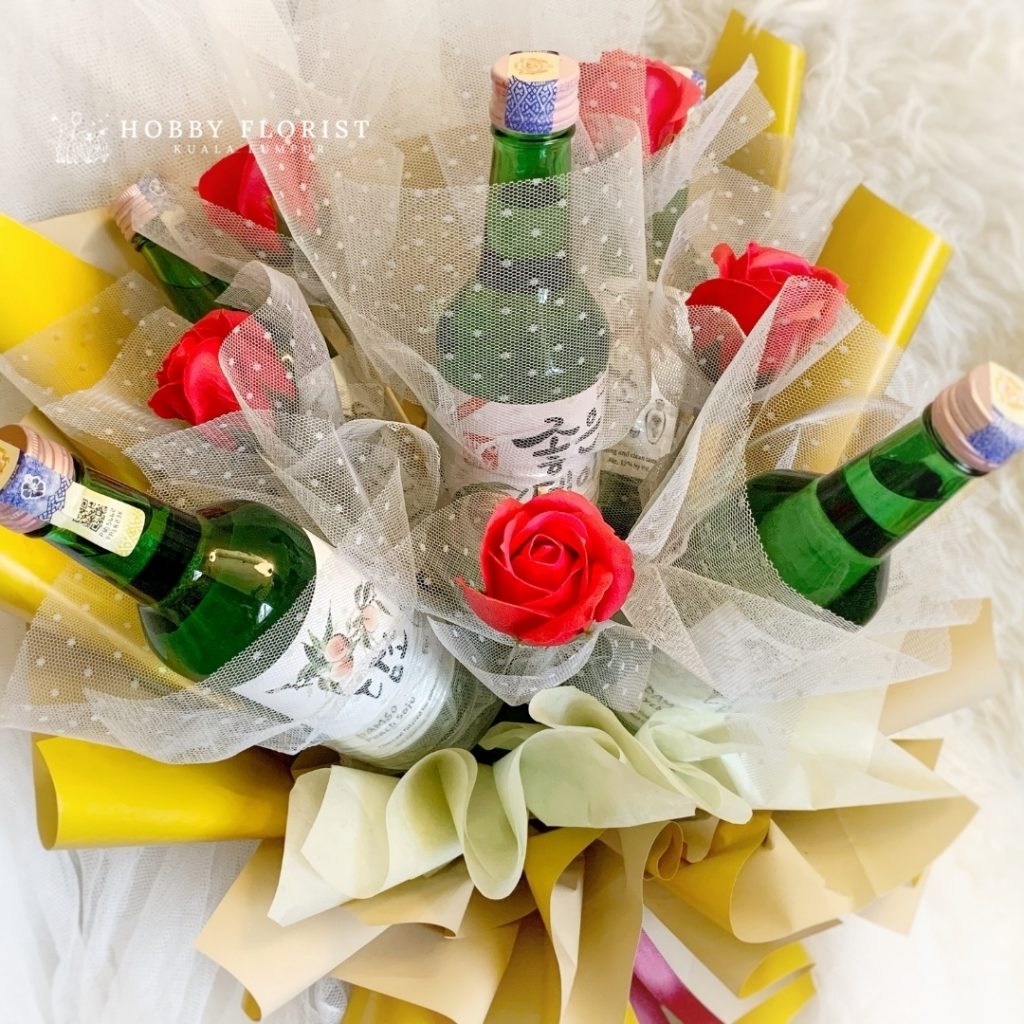 SOJU M | Alcohol Bouquet | Flower Delivery Kuala Lumpur - Hobby Florist KL