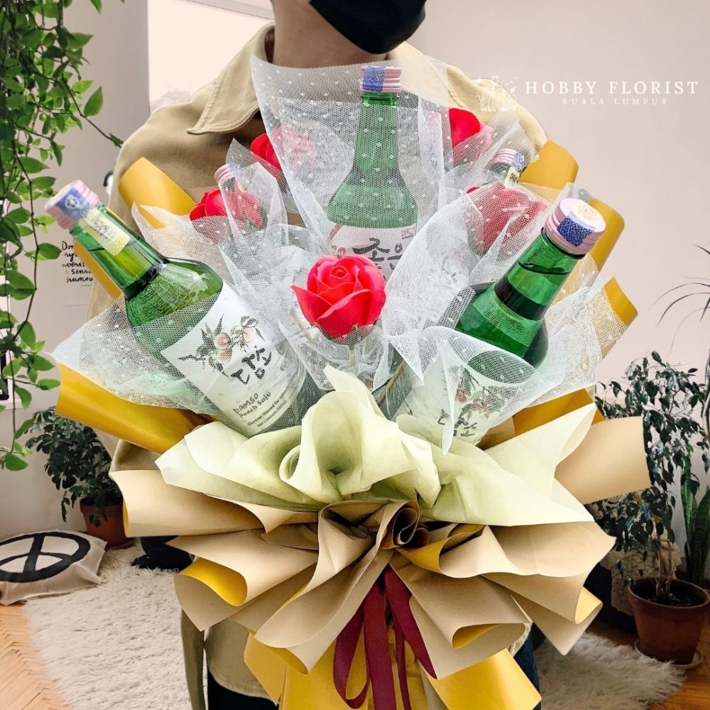 SOJU M | Alcohol Bouquet | Flower Delivery Kuala Lumpur - Hobby Florist KL