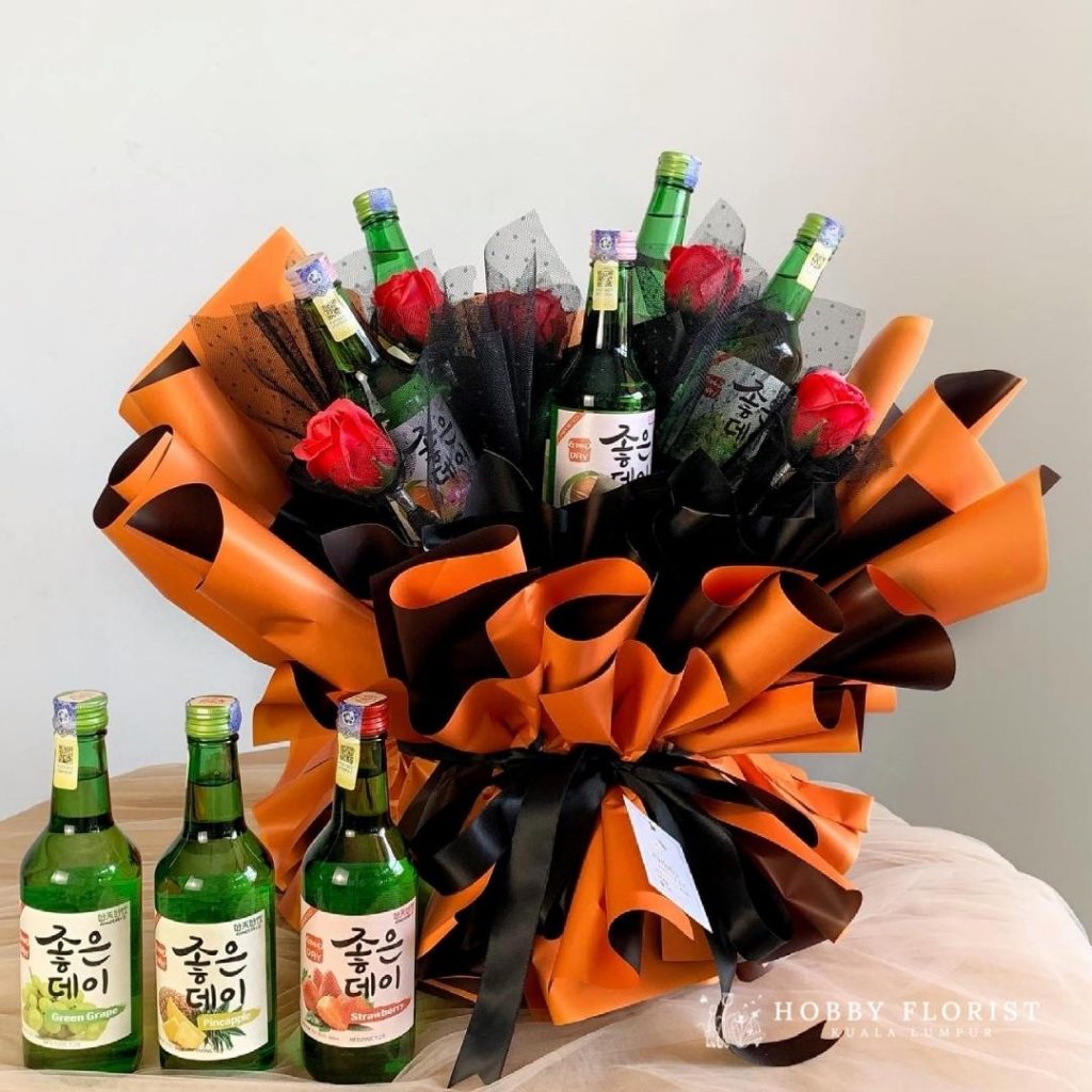 SOJU XL | Alcohol Bouquet | Flower Delivery Kuala Lumpur - Hobby Florist KL