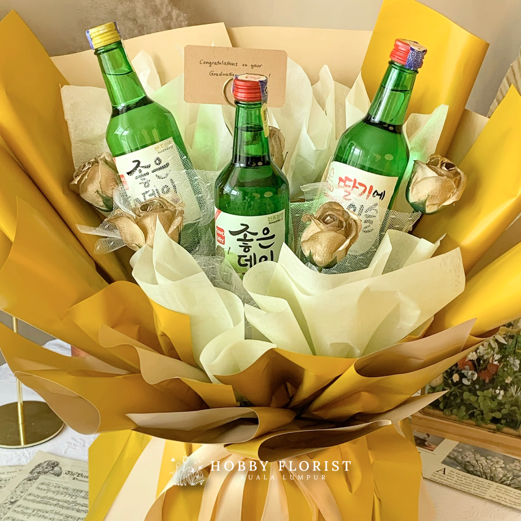 SOJU M | Alcohol Bouquet | Flower Delivery Kuala Lumpur - Hobby Florist KL