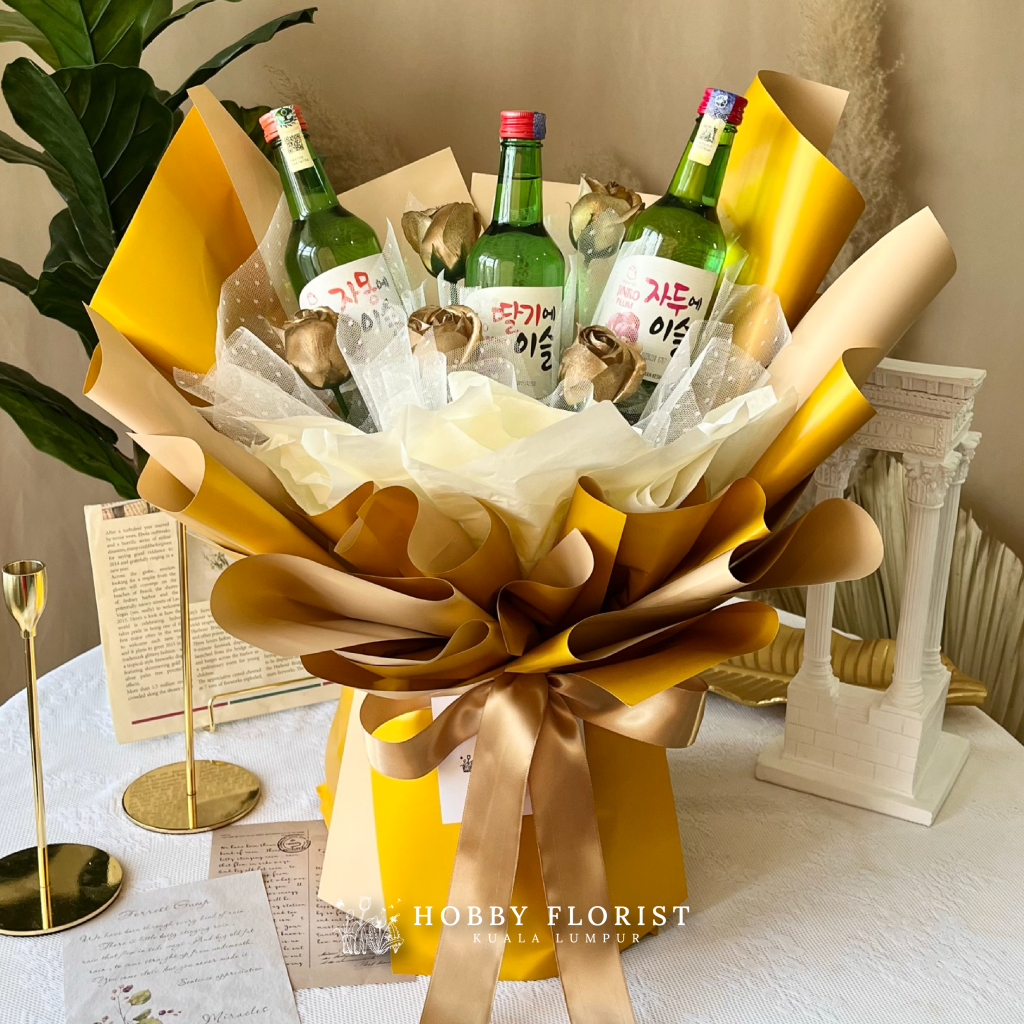 SOJU M | Alcohol Bouquet | Flower Delivery Kuala Lumpur - Hobby Florist KL
