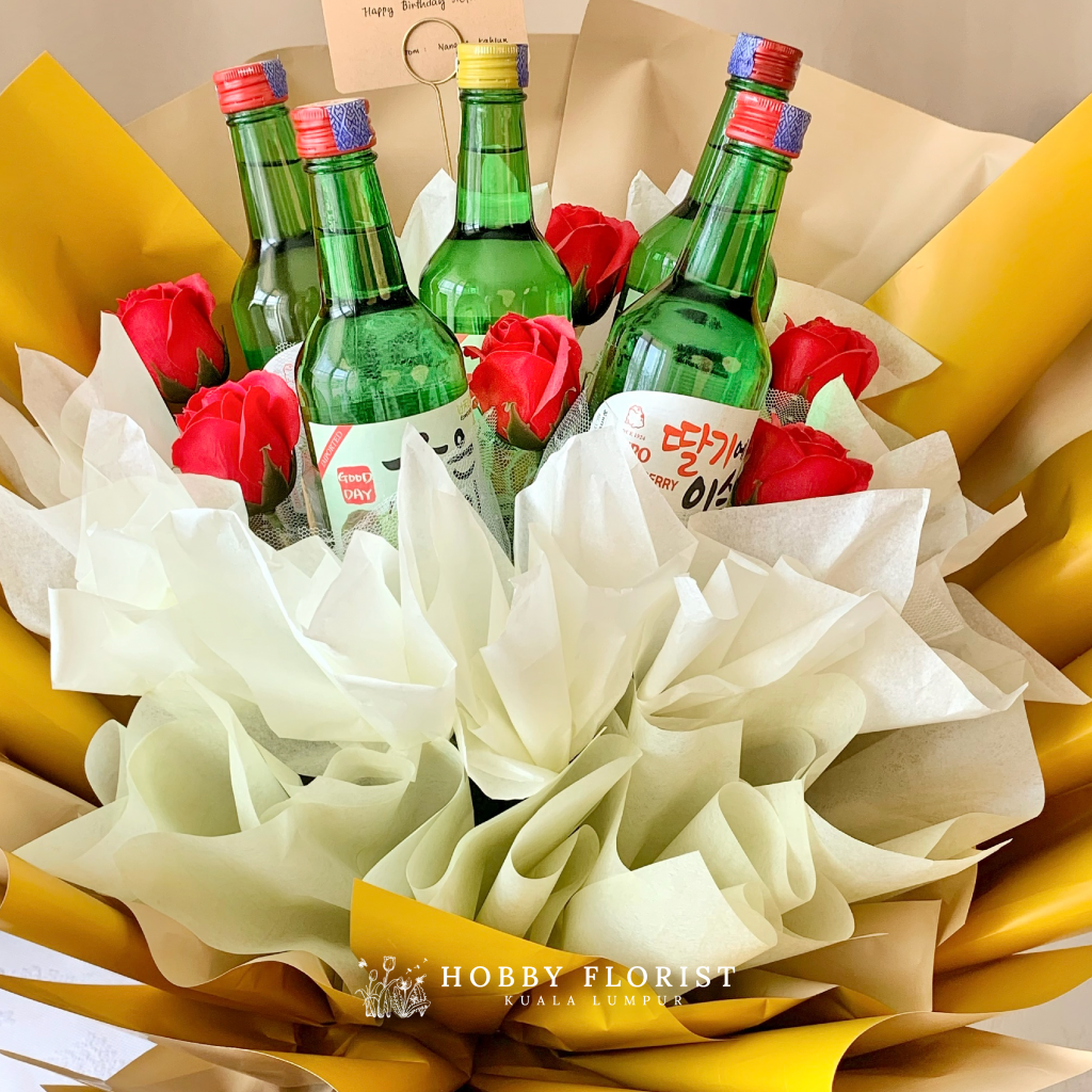 SOJU XL | Alcohol Bouquet | Flower Delivery Kuala Lumpur - Hobby Florist KL