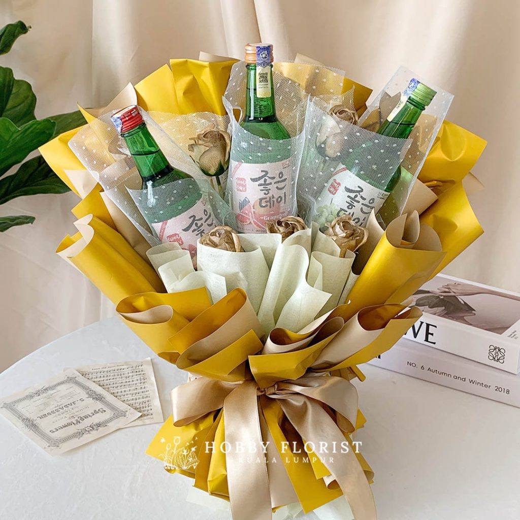 SOJU M | Alcohol Bouquet | Flower Delivery Kuala Lumpur - Hobby Florist KL