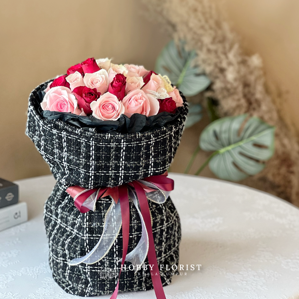 Caroline in Chanel | Rose Bouquet | Flower Delivery KL - Hobby Florist KL